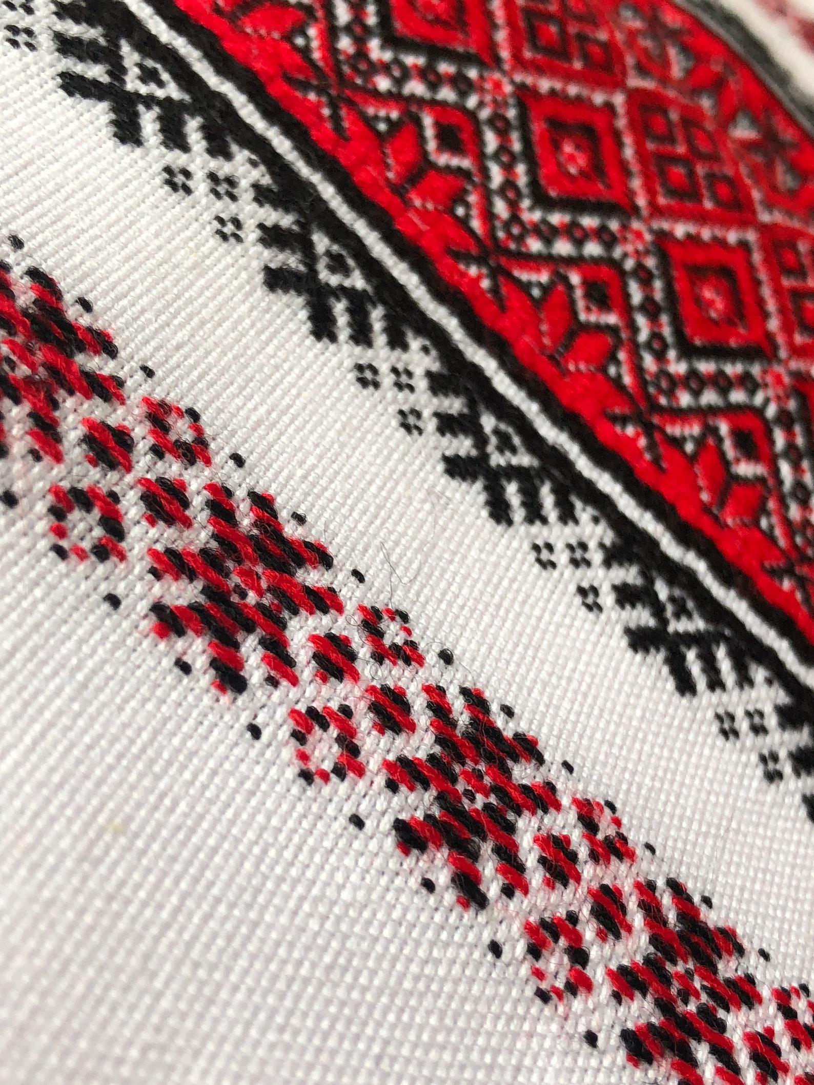 Ukrainian Wedding Woven Rushnyk With a Red-black Ornament Embroidered ...