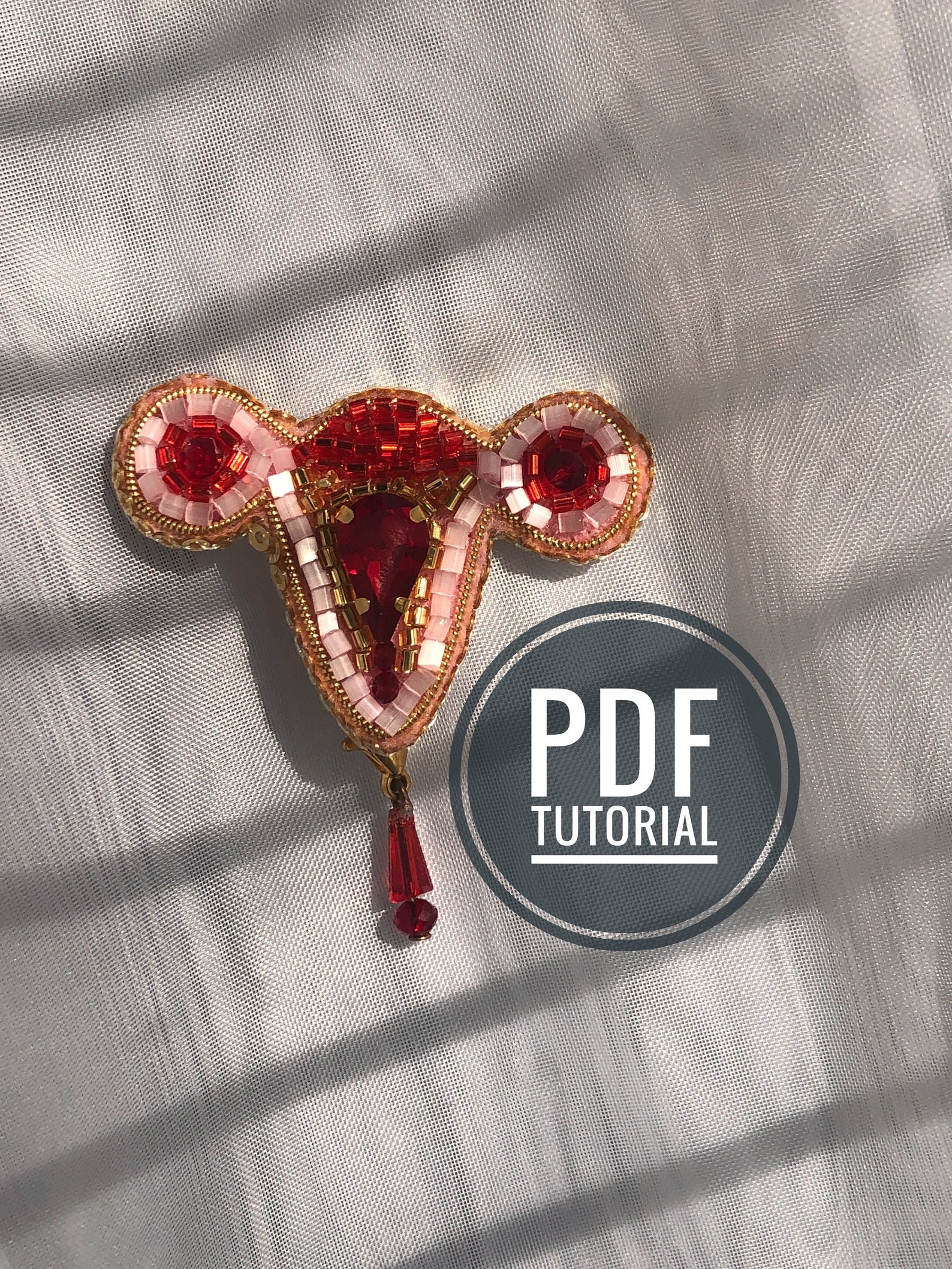 Anatomical Uterus Brooch TUTORIAL at Your Cervix Pattern - Etsy