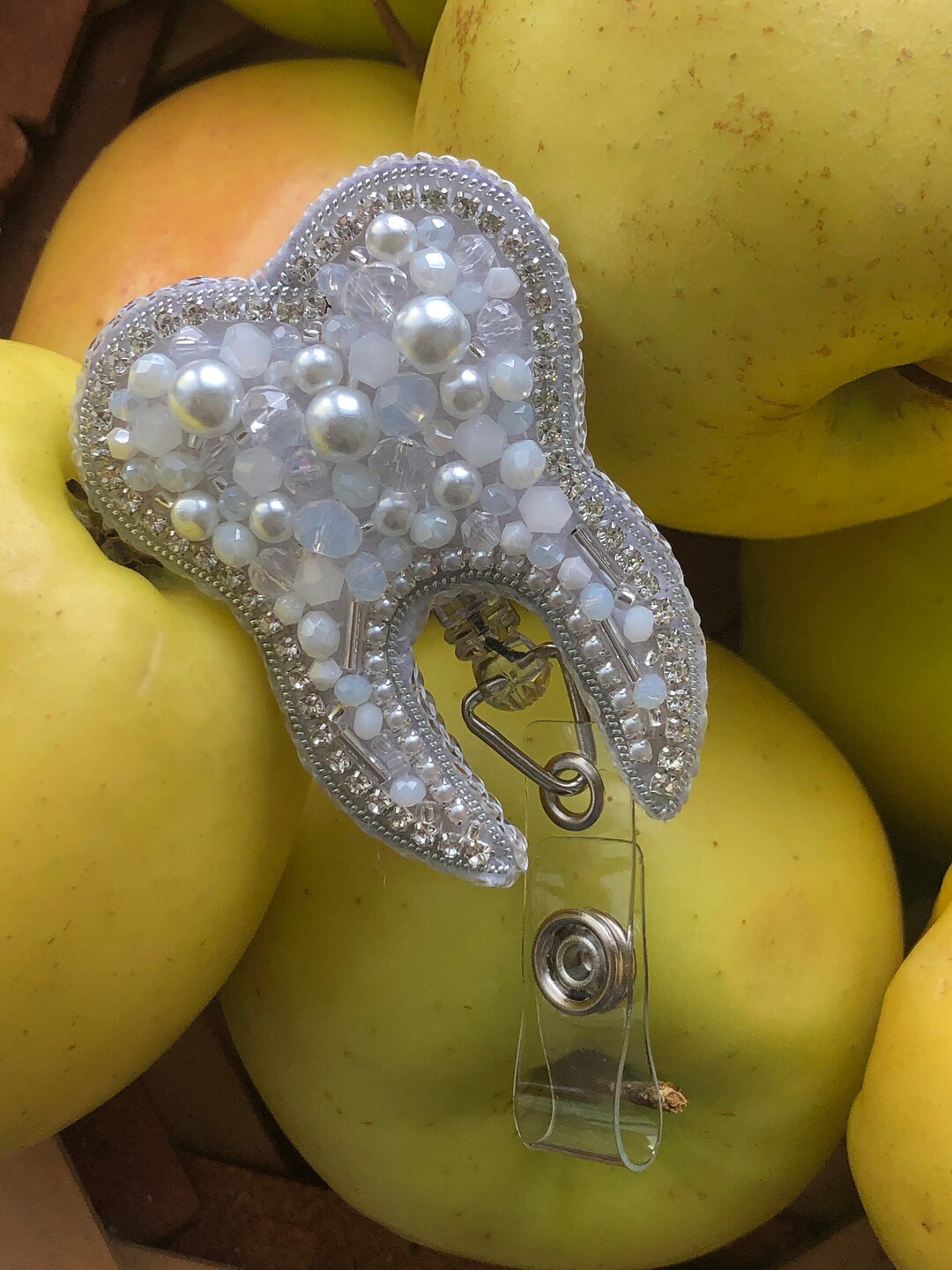 Anatomical Tooth Badge Reel Funny Teeth Beaded Fun Gift Handmade Gifts ...