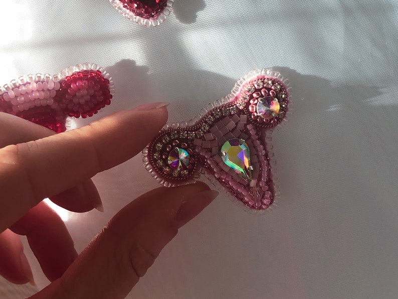 Beaded Abortion-rights Pin Anatomical Uterus Brooch Cervix - Etsy