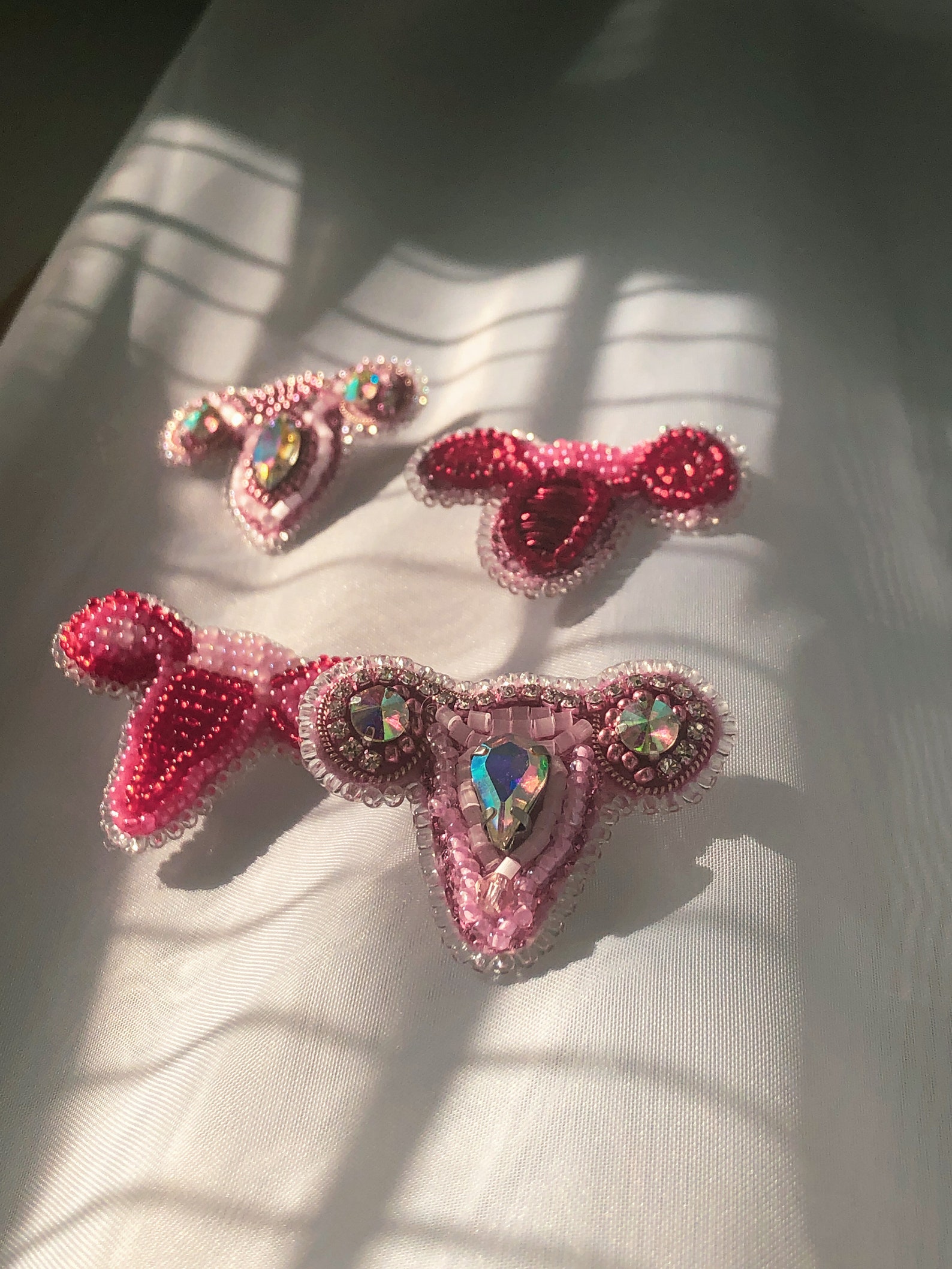 Beaded Abortion-rights Pin Anatomical Uterus Brooch Cervix Handmade ...