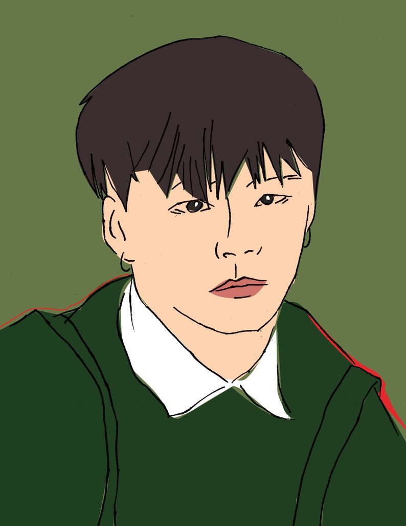 Suga BTS K-pop Digital Art Coloring Print BTS Printable | Etsy