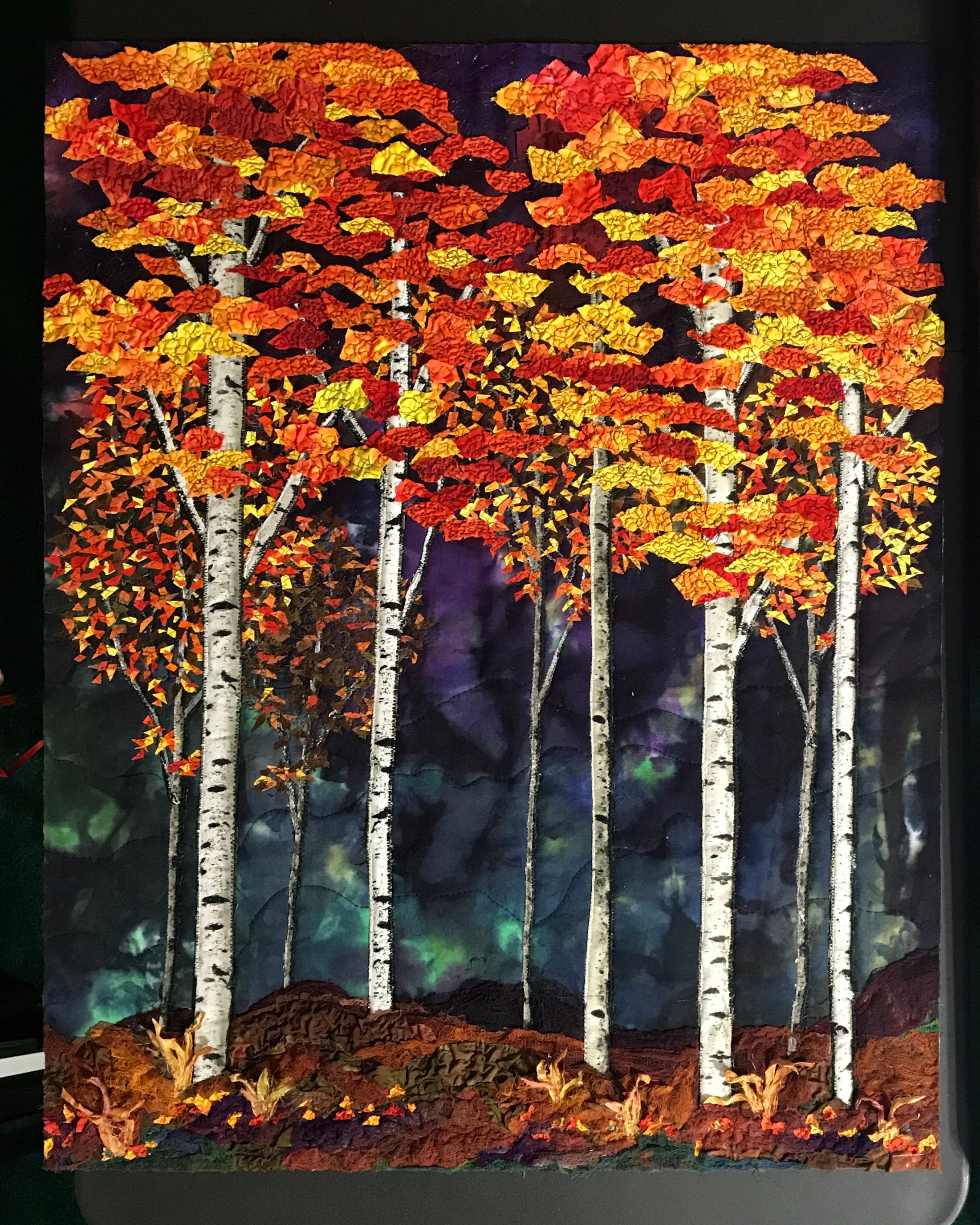 Autumn Forest Fiber Wall Art Fiber Art Landscape - Etsy