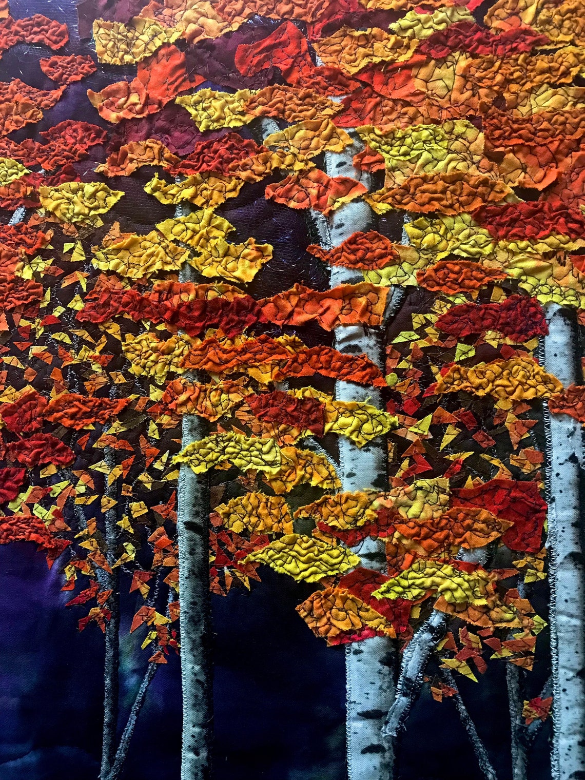 Autumn Forest Fiber Wall Art Fiber Art Landscape - Etsy