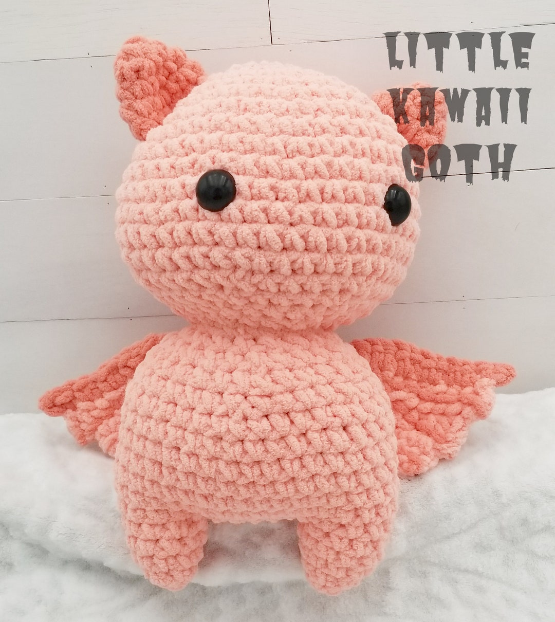 Large Bat Stuffed Animal - Coral - Etsy