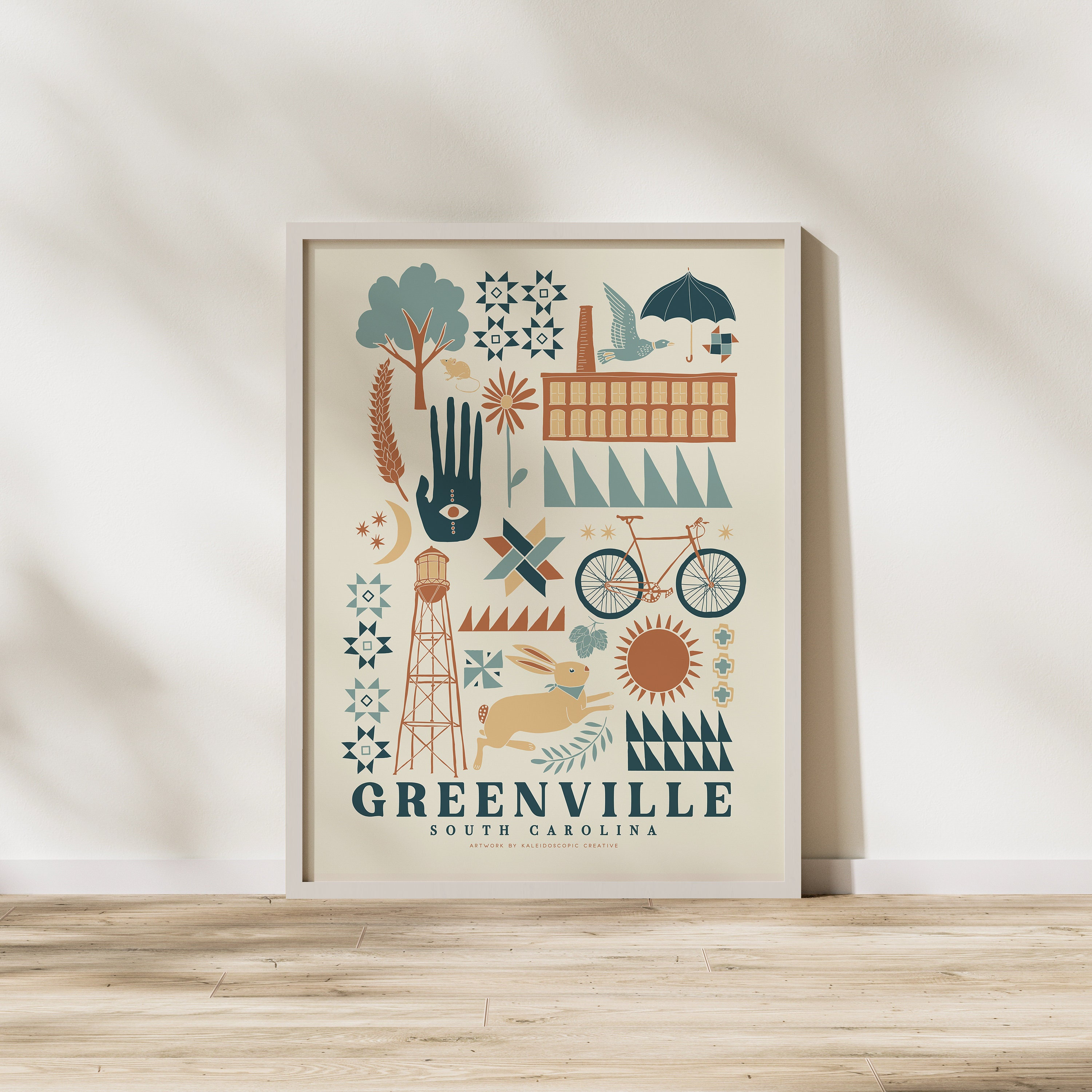 Greenville SC Artwork 11x14in, South Carolina Print, Upstate SC ...