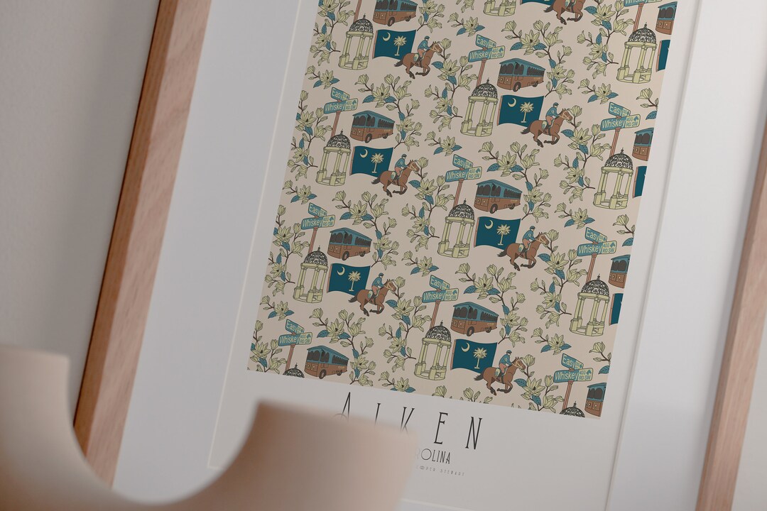 Aiken, SC Artwork, South Carolina Print, Aiken, SC Hometown Art ...