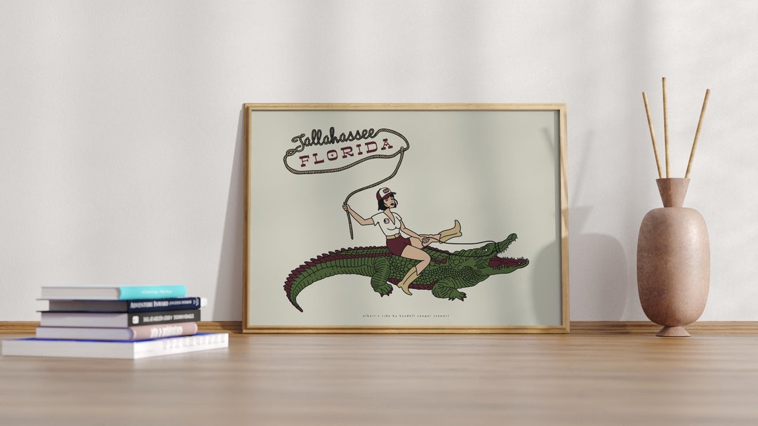 Tallahassee, FL Artwork, 11x14in Print, FSU Art Print, Tallahassee, FL Wall Art, Housewarming ...