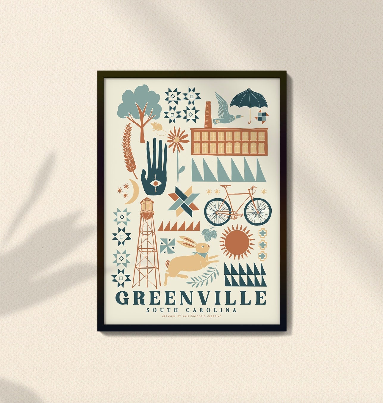 Greenville SC Artwork 11x14in, South Carolina Print, Upstate SC ...