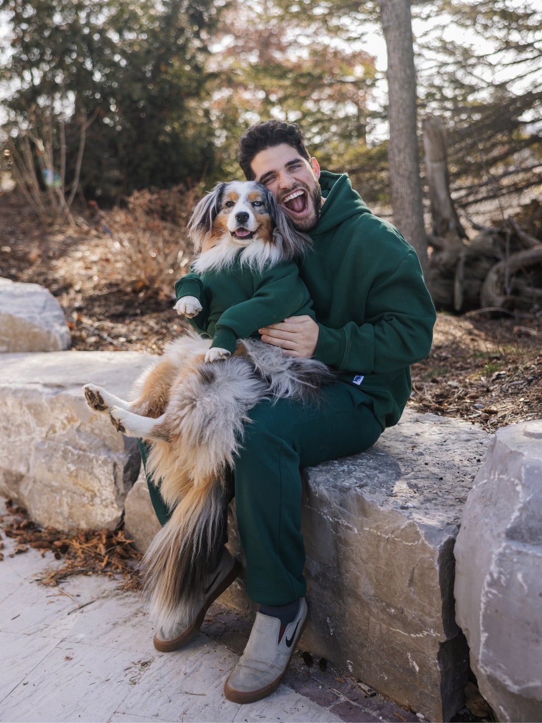 Walkies Matching Set | Matching Green Dog and Owner Hoodies | Forest ...