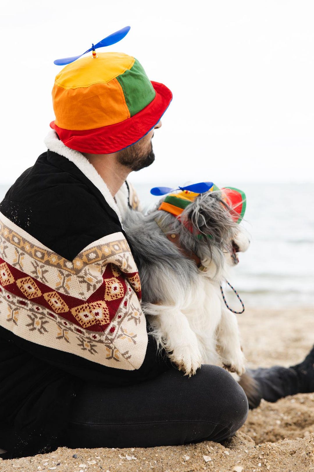 Matching Dog and Owner Retro Spinning Propeller Bucket Hats: Fun Dog ...