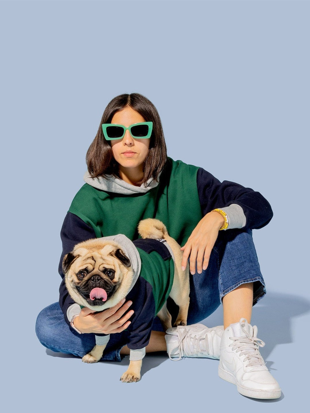 Boyish Bois Meets World | Colorblock Matching Dog and Owner Hoodies ...