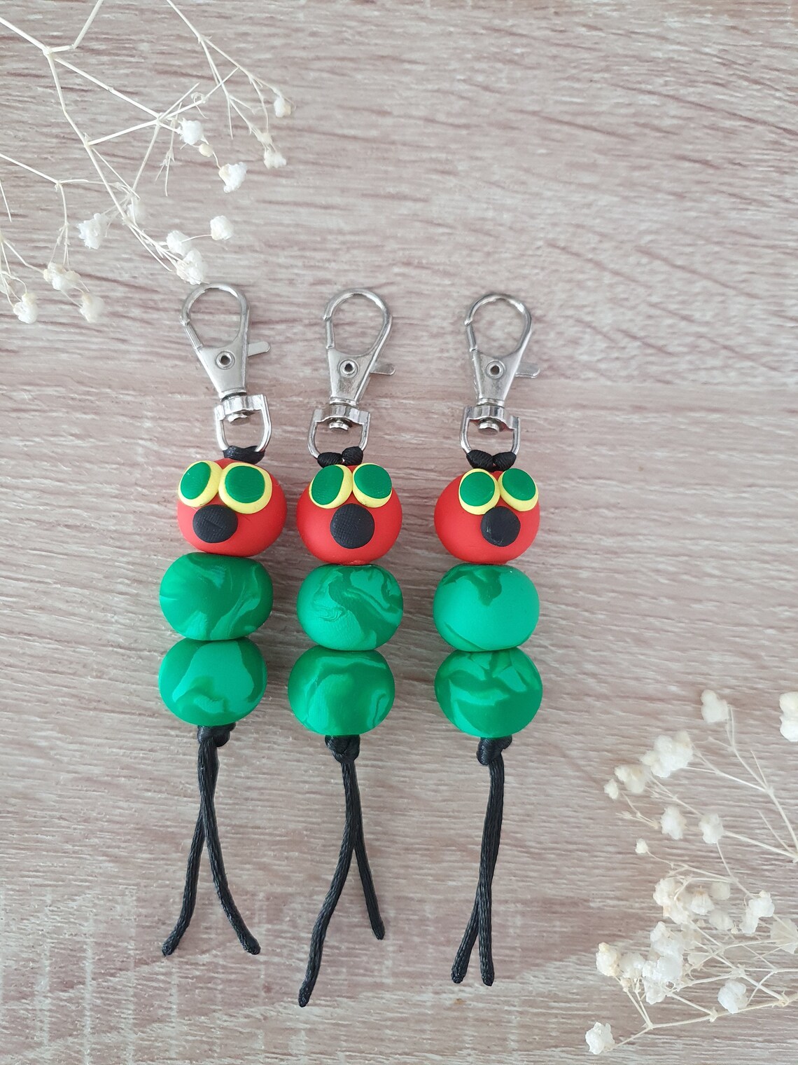 The Very Hungry Caterpillar Handmade Key Chain | Etsy