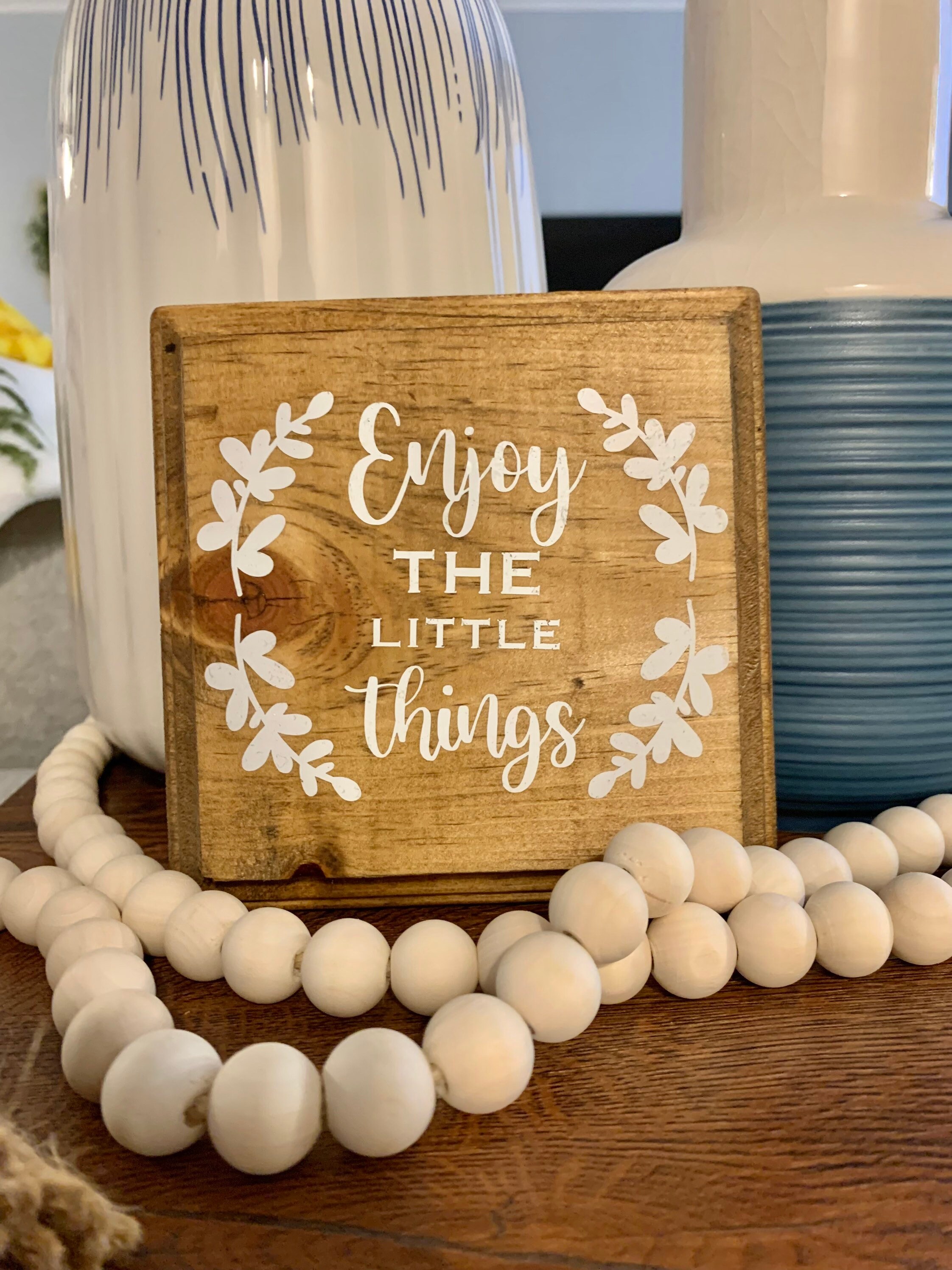 Small Shelf Sign - Enjoy the Little Things | Rustic Wall Decor ...