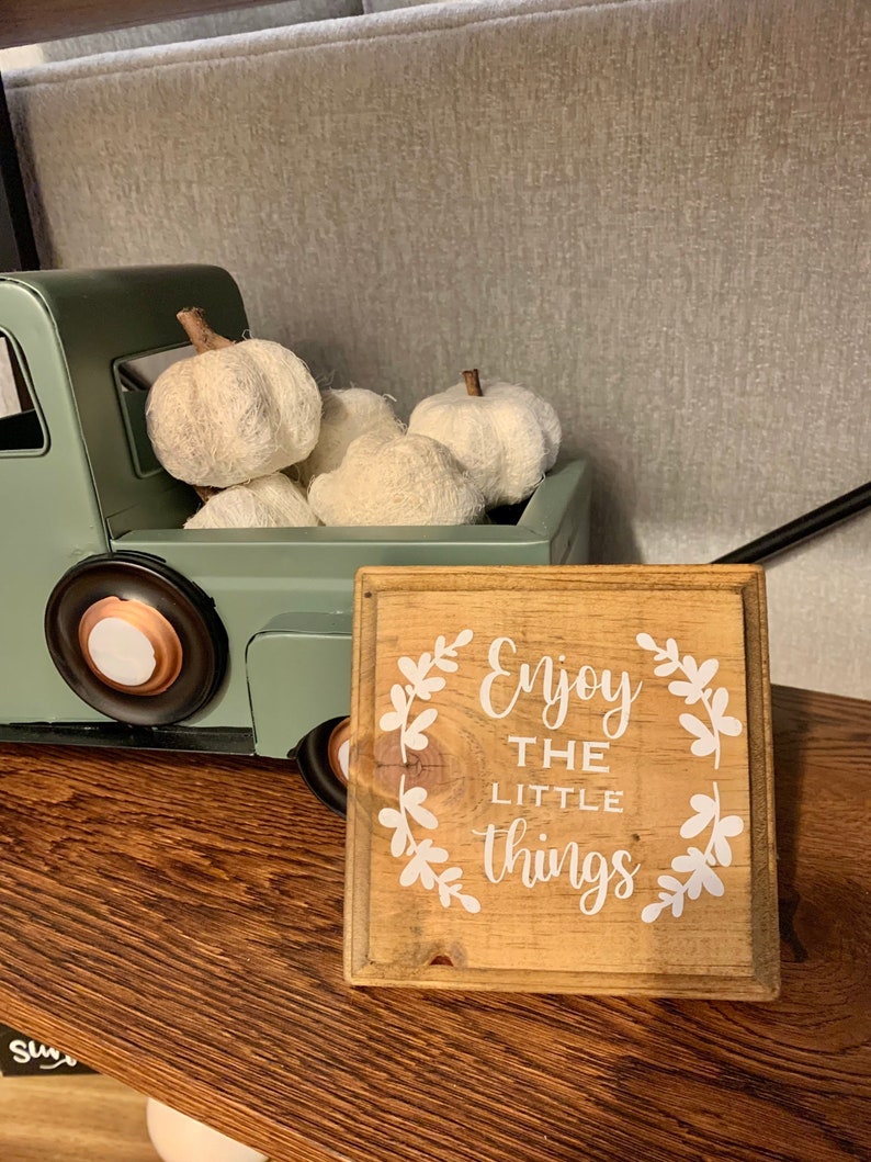 Small Shelf Sign - Enjoy the Little Things | Rustic Wall Decor ...