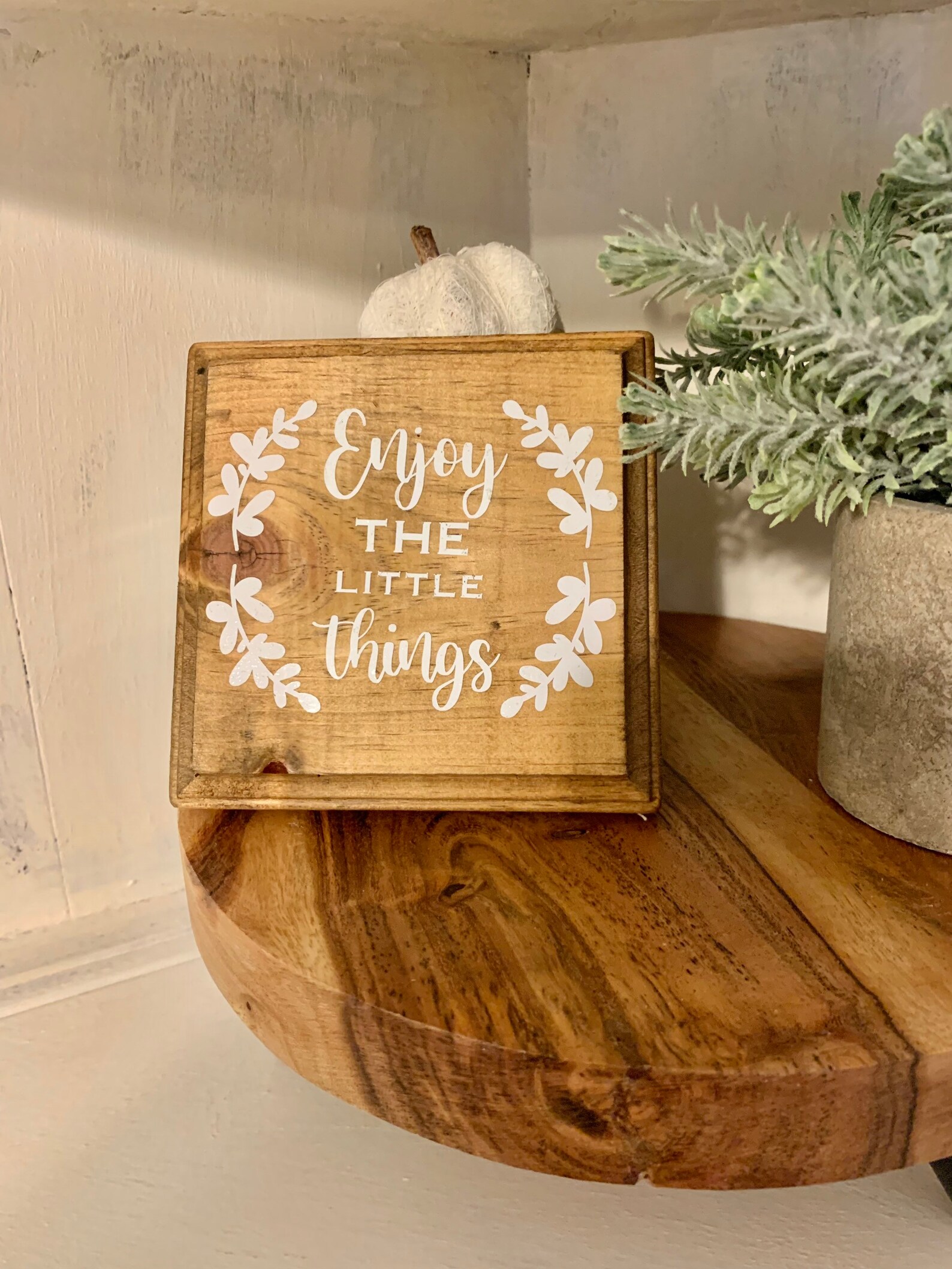 Small Shelf Sign - Enjoy the Little Things | Rustic Wall Decor ...