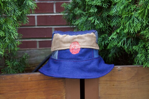 Denim Patchwork Bucket Hat by Maricando - Etsy