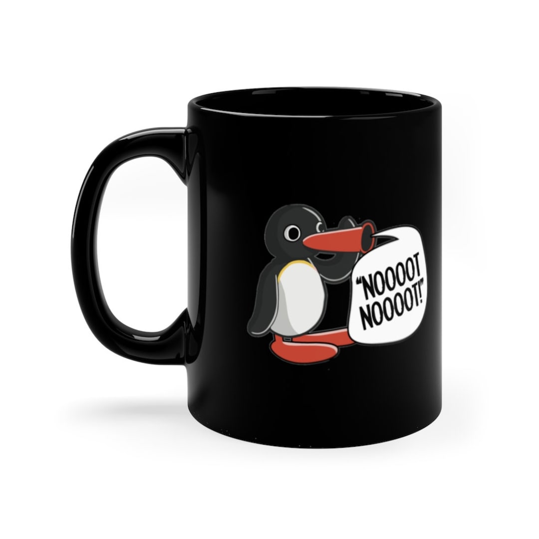 Pingu Noot Noot Meme Mug - Black Ceramic 11oz - Etsy