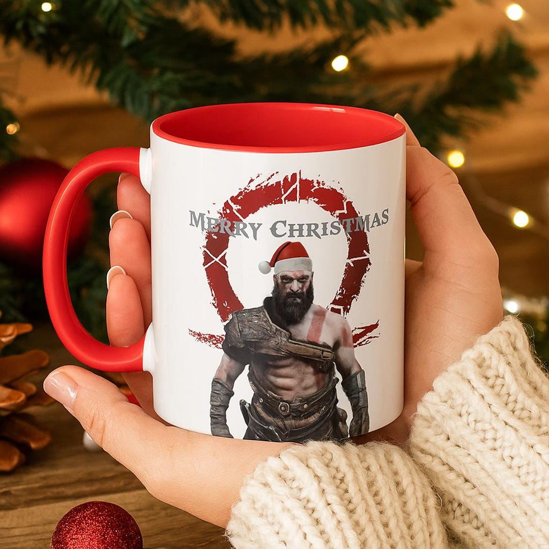 God of War Kratos Christmas Coffee Mug, Secret Santa Gift - Etsy