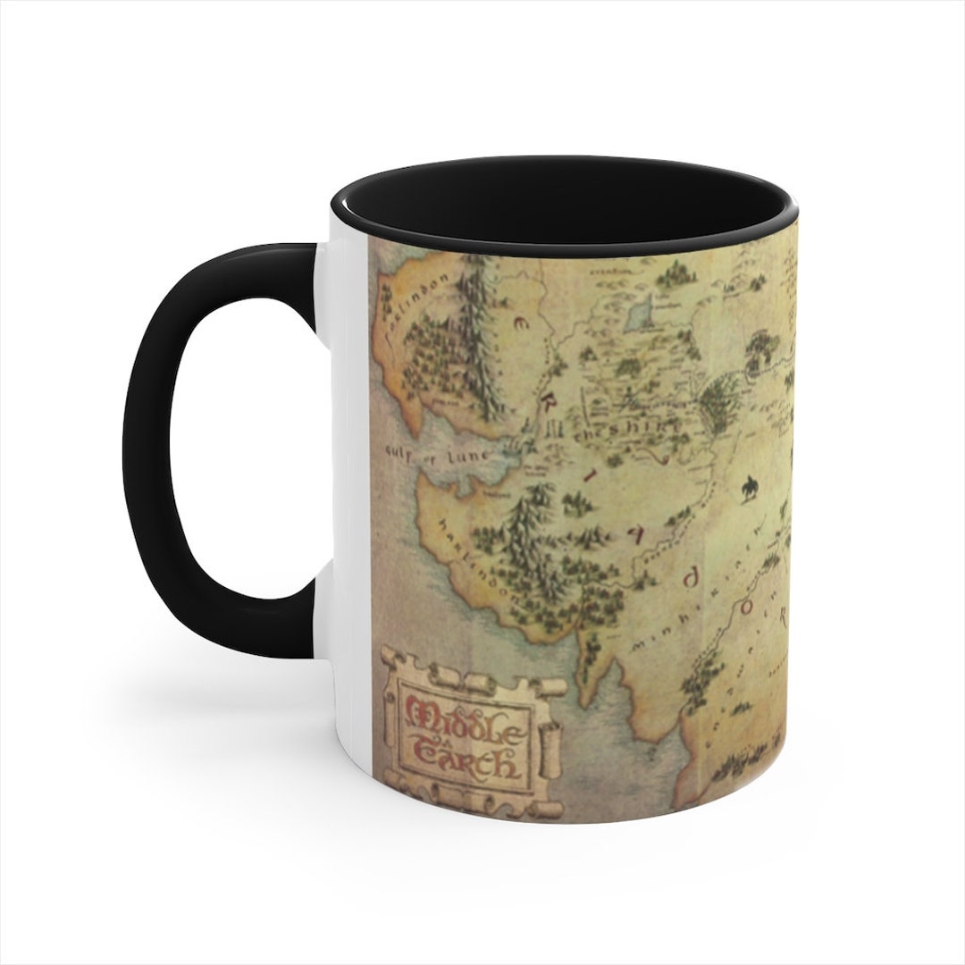 Lord of the Rings Map Mug: Middle Earth Coffee Mug Gift - Etsy