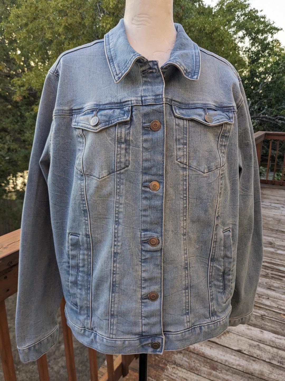 Flamingo Friends Upcycled Denim Jacket - Etsy
