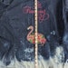 Upcycled Blue Jean/denim Jacket, One of a Kind, Embroidered Flamingo ...