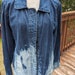 Upcycled Blue Jean/denim Jacket, One of a Kind, Embroidered Flamingo ...