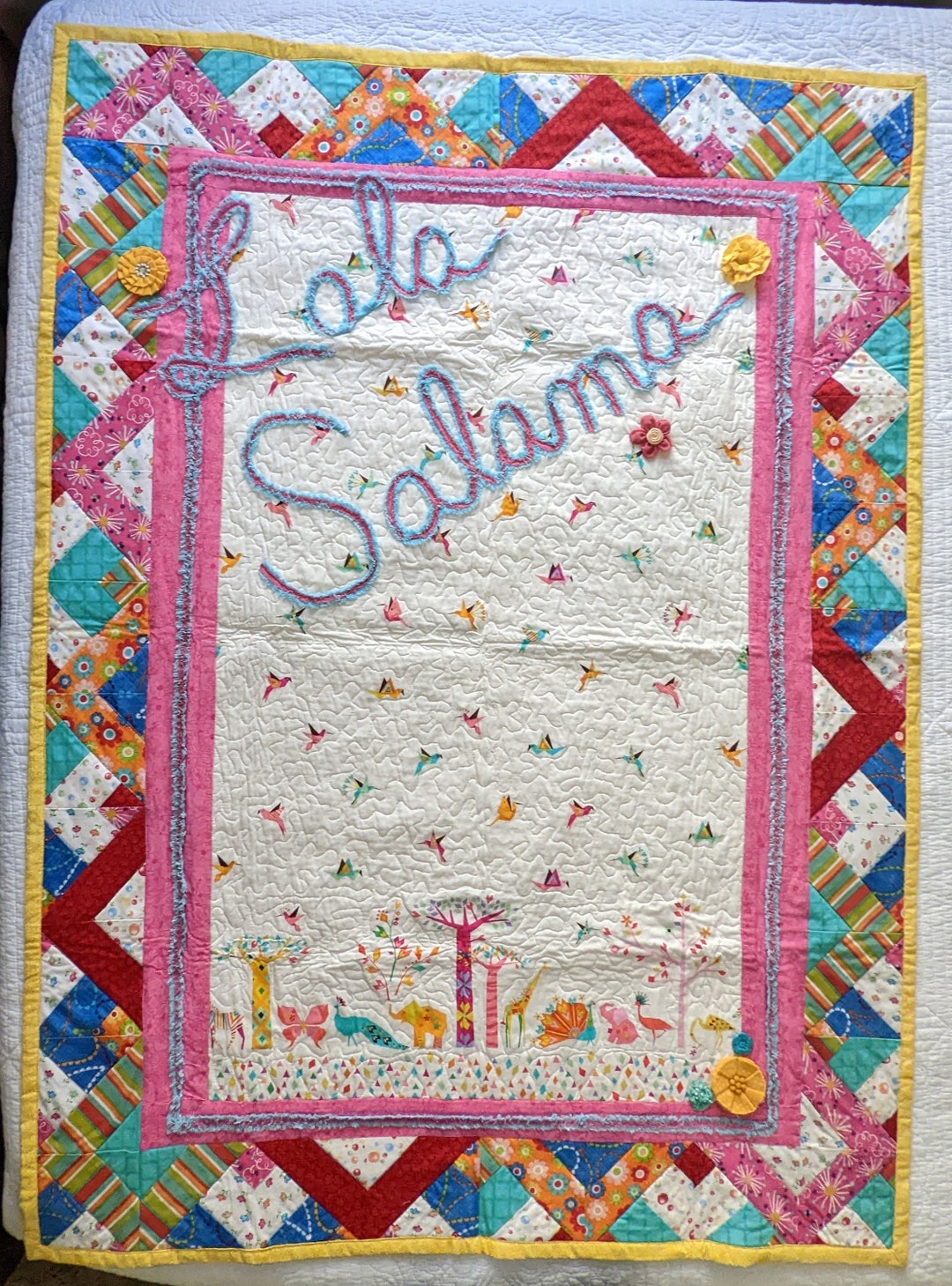 Lala Salamu - "sleep Well" on This Cute Handmade African Animal Quilt ...