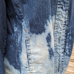 Upcycled Blue Jean/denim Jacket, One of a Kind, Embroidered Flamingo ...