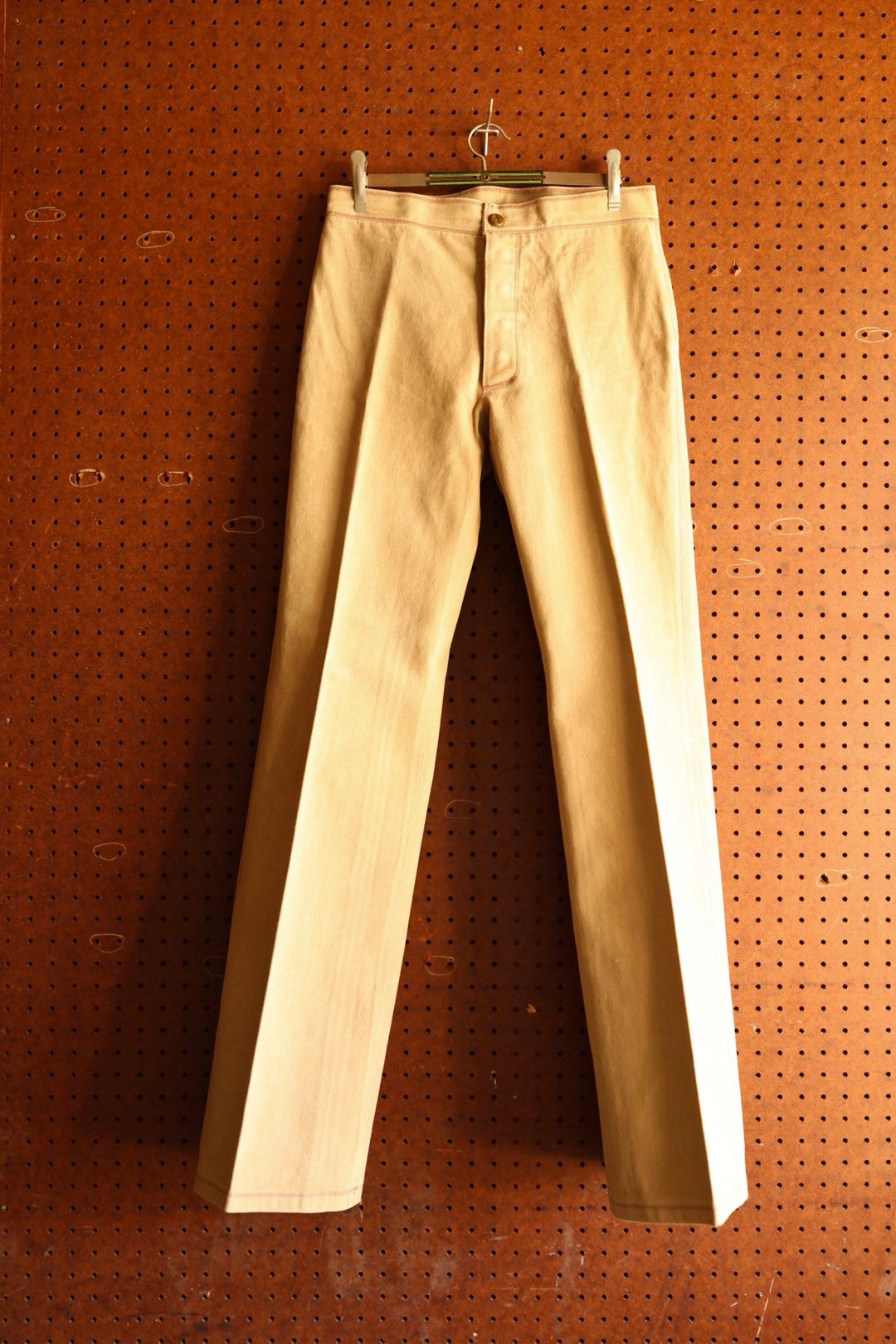 RARE Deadstock Vintage Tan Red Stitching Wild Mustang MFG Co. Flare ...