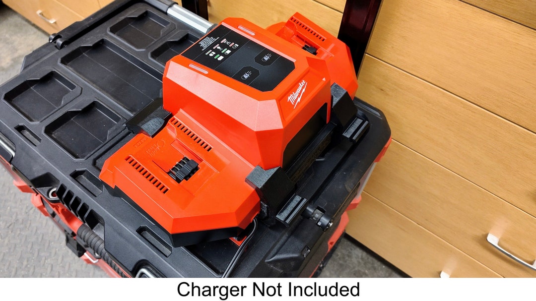 Packout Mount for Milwaukee M18 Dual Bay Simultaneous Super Charger 48 ...