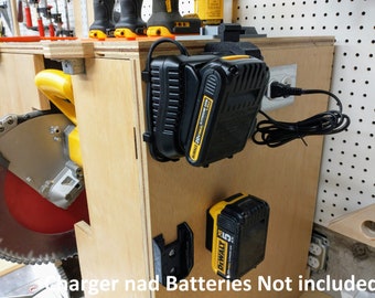 Wall Mount for Dewalt DCB102 Charger With Optional Battery - Etsy