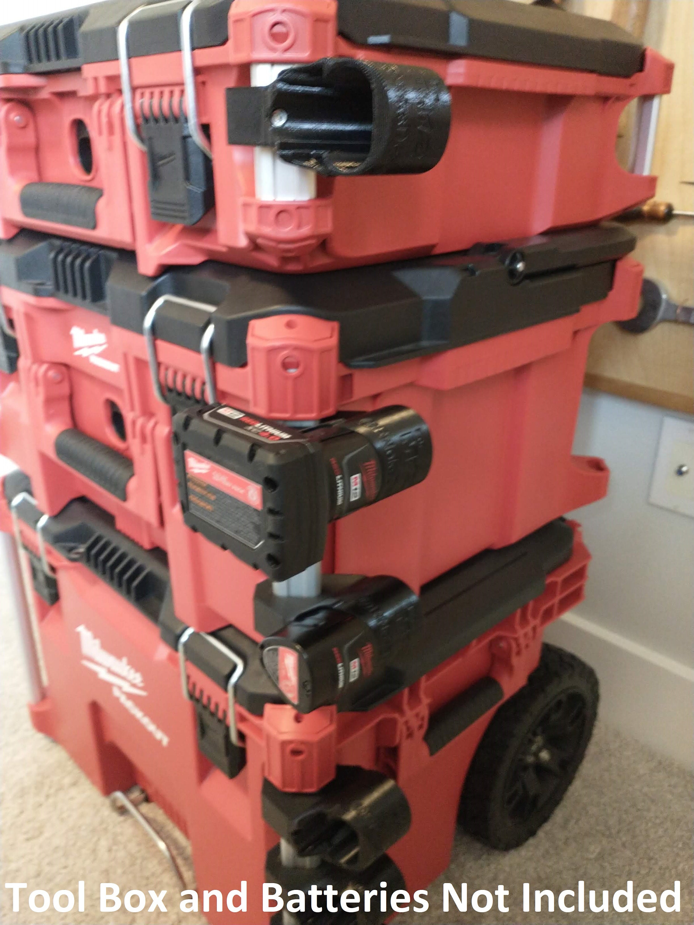 M12 Milwaukee PACKOUT Battery Mount/holder (sold in 1, 2, 3, 4, 6, or 8 ...