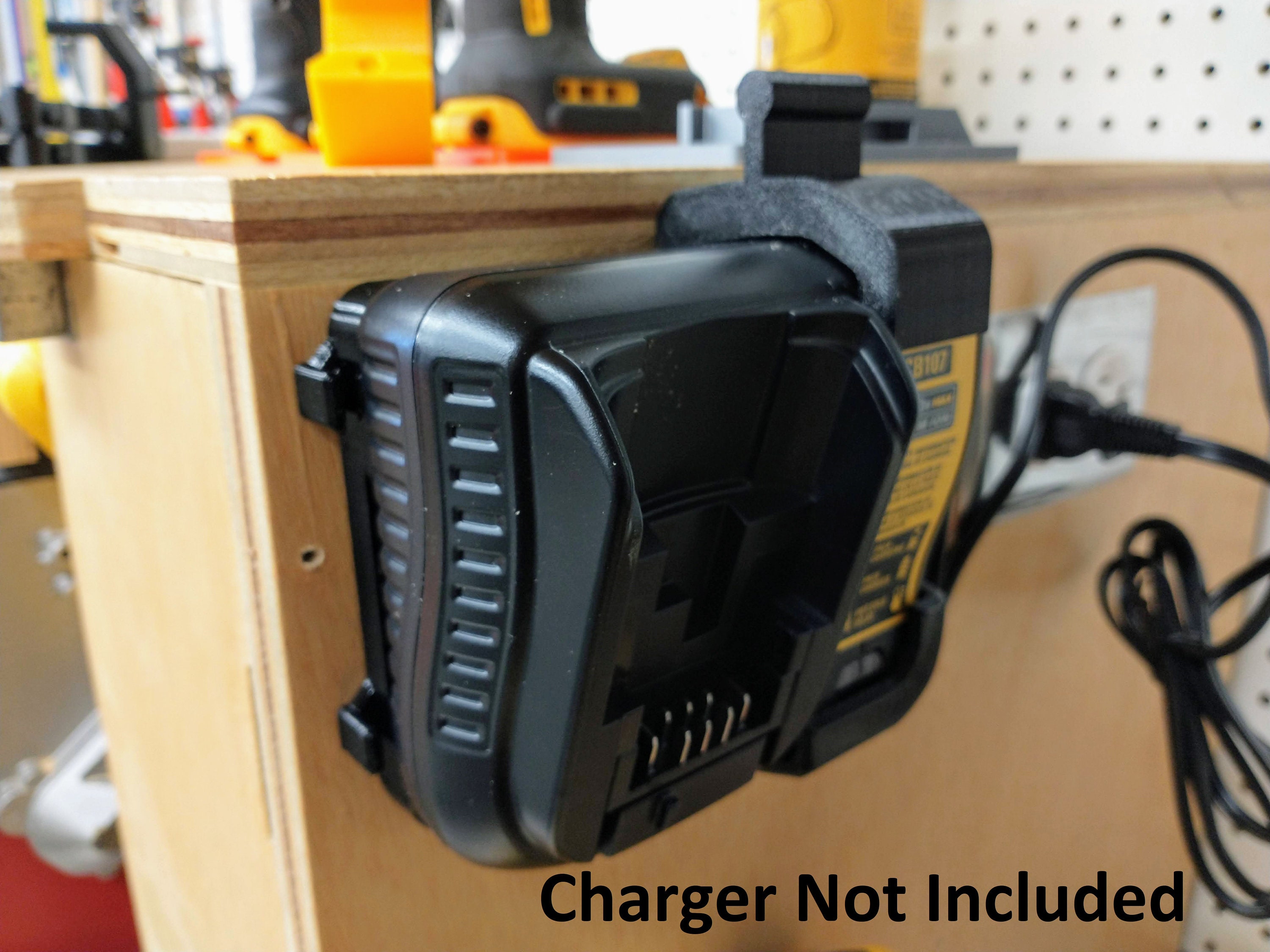 Wall Mount for Dewalt DCB107 Charger With Optional 20v Max Battery ...