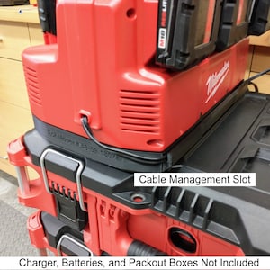 Packout Mount for Milwaukee M18 & M12 6-battery Rapid Charger Station ...