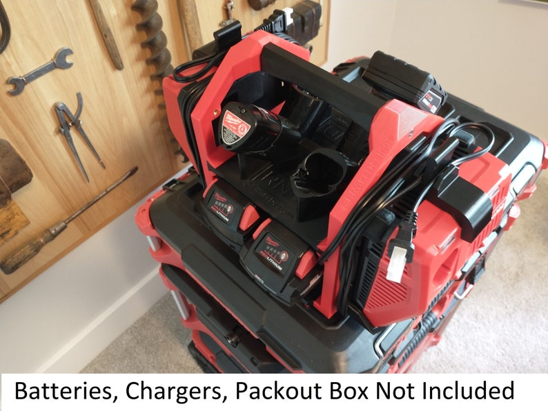 Milwaukee Battery & Charger Packout Caddy. Carries 8-12 - Etsy