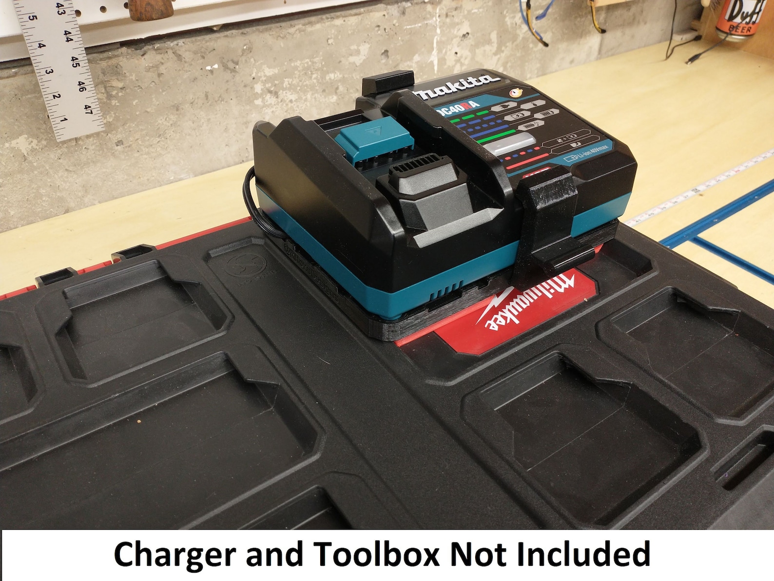 Makita DC40RA Battery Charger Mount for Milwaukee Packout Tool Boxes ...