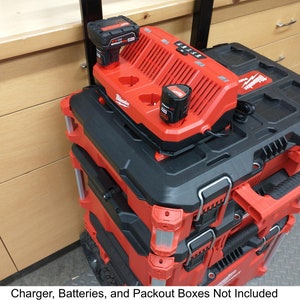 Packout Mount for Milwaukee M12 Four Bay Sequential Charger model 48-59 ...