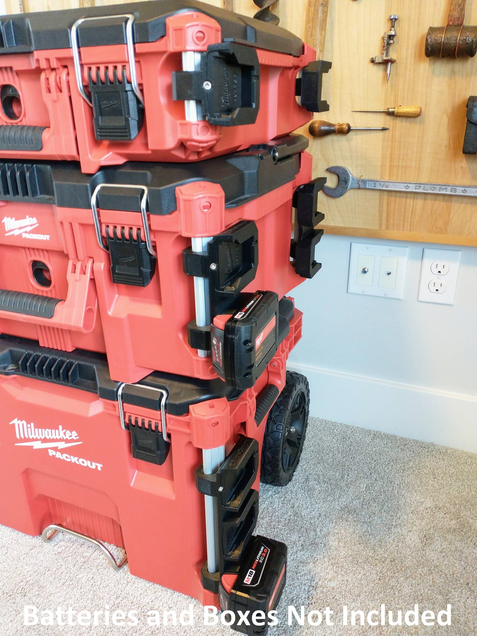 M18 Milwaukee PACKOUT Battery Mount/holder for 1, 2, or 3 Batteries - Etsy
