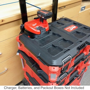 Packout Mount for Milwaukee M12 Charger (model# 48-59-2401) **CHARGER ...