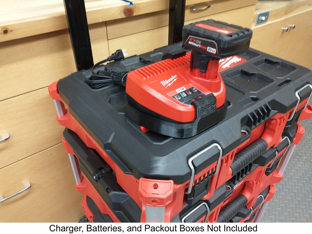 Packout Mount for Milwaukee M12 Charger (model# 48-59-2401) **CHARGER ...
