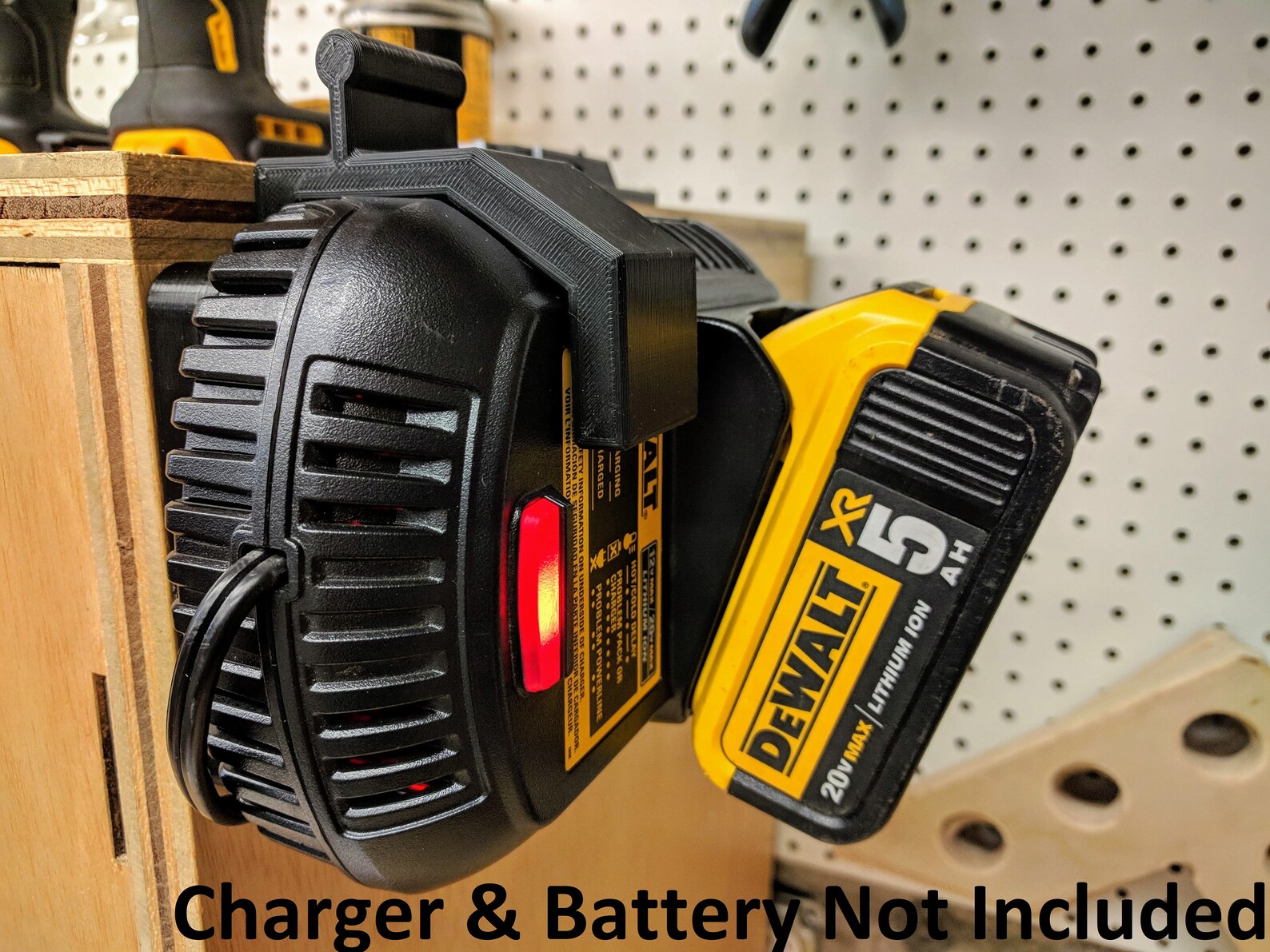 Wall Mount for Dewalt DCB101 Charger With Optional 20V / 60V Max ...