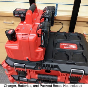 Packout Mount for Milwaukee M18 & M12 6-battery Rapid Charger Station ...