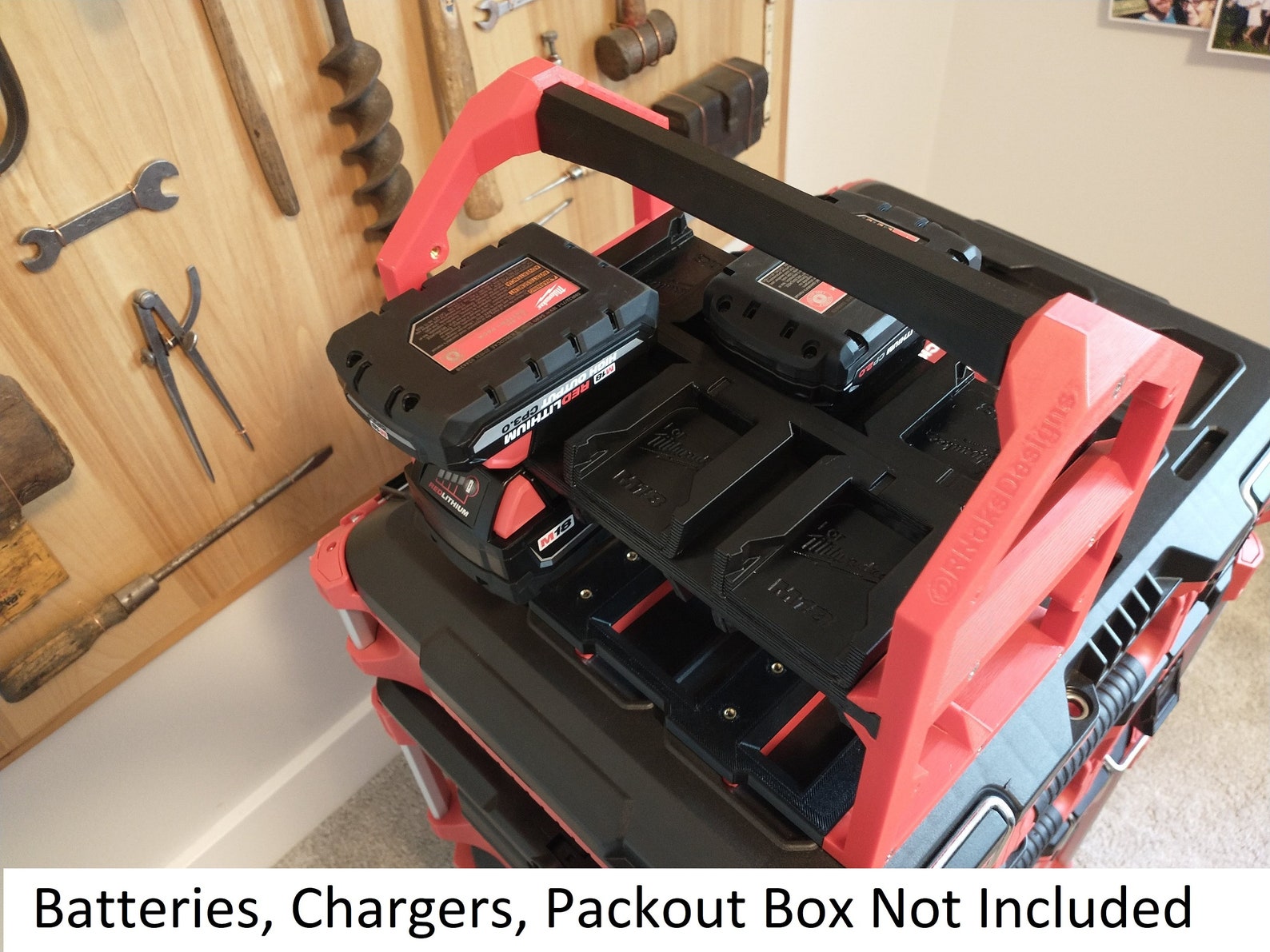 Milwaukee Battery & Charger Packout Caddy. Carries 8-12 - Etsy