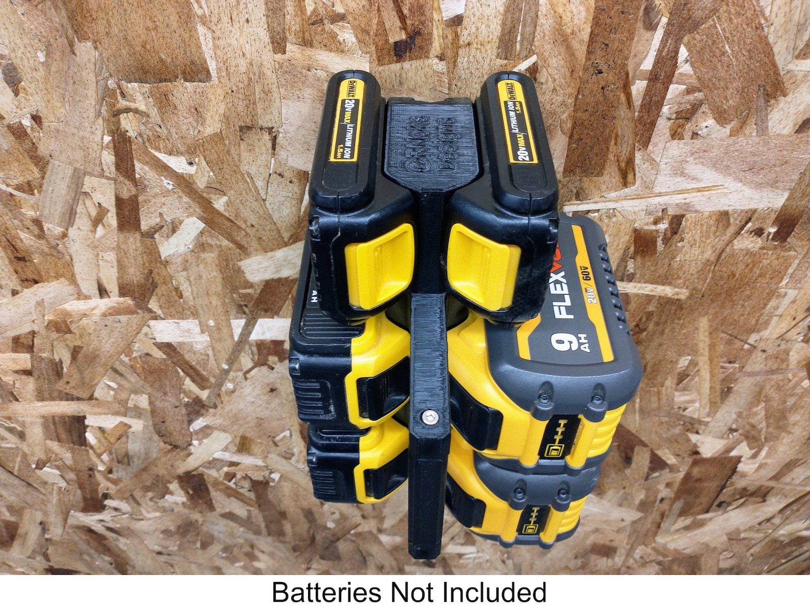 Dewalt 20V/60V Battery Carrying Case / Holder 2-sided, 6 Battery Wall ...