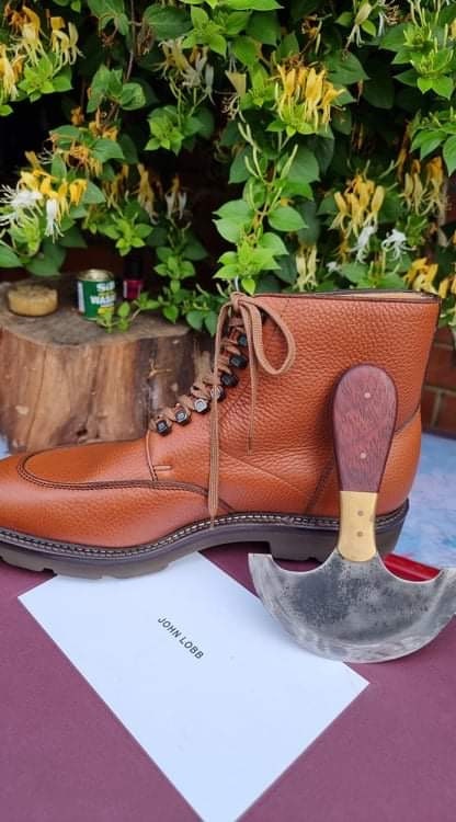 John Lobb, Helston Pebble Grained Tan Boots, Size 8 E. UK - Etsy UK