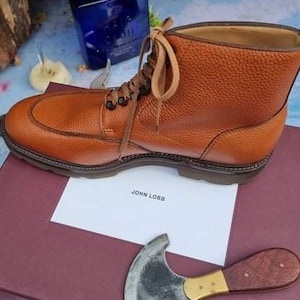 John Lobb, Helston Pebble Grained Tan Boots, Size 8 E. UK - Etsy UK