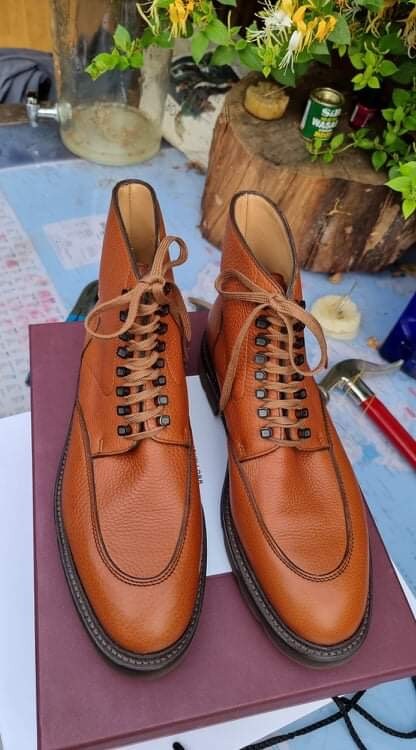 John Lobb, Helston Pebble Grained Tan Boots, Size 8 E. UK - Etsy UK