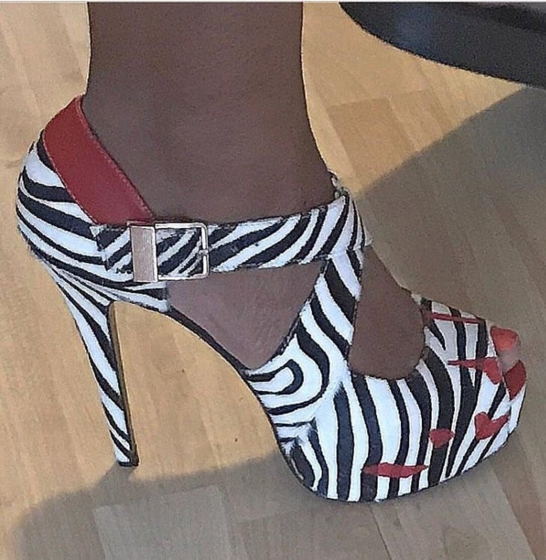 Rosie Mears Darling Nikki Women's Zebra Print Platform Sandals - Etsy