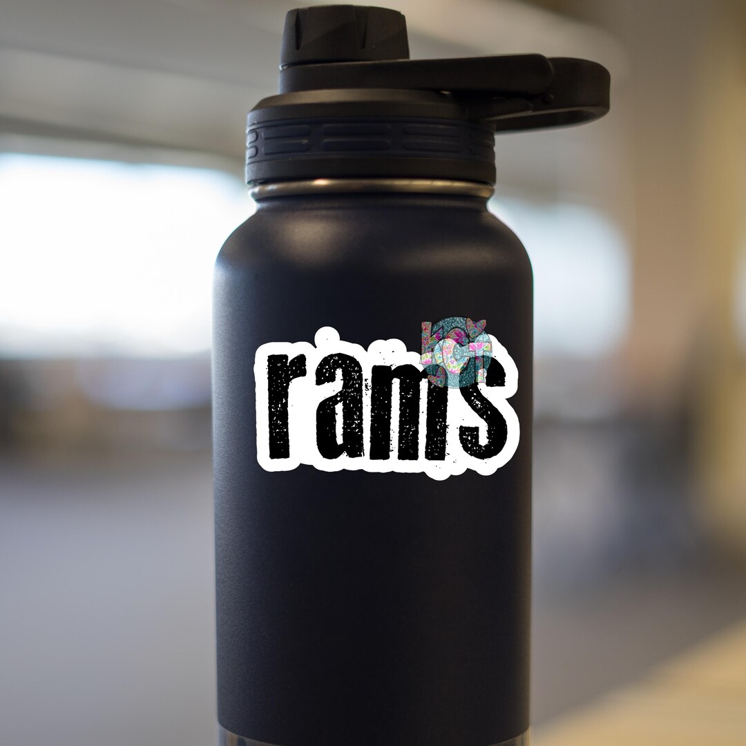 Rams Typography Sticker, Rams Mascot, Rams Sticker, Rams, Waterproof ...